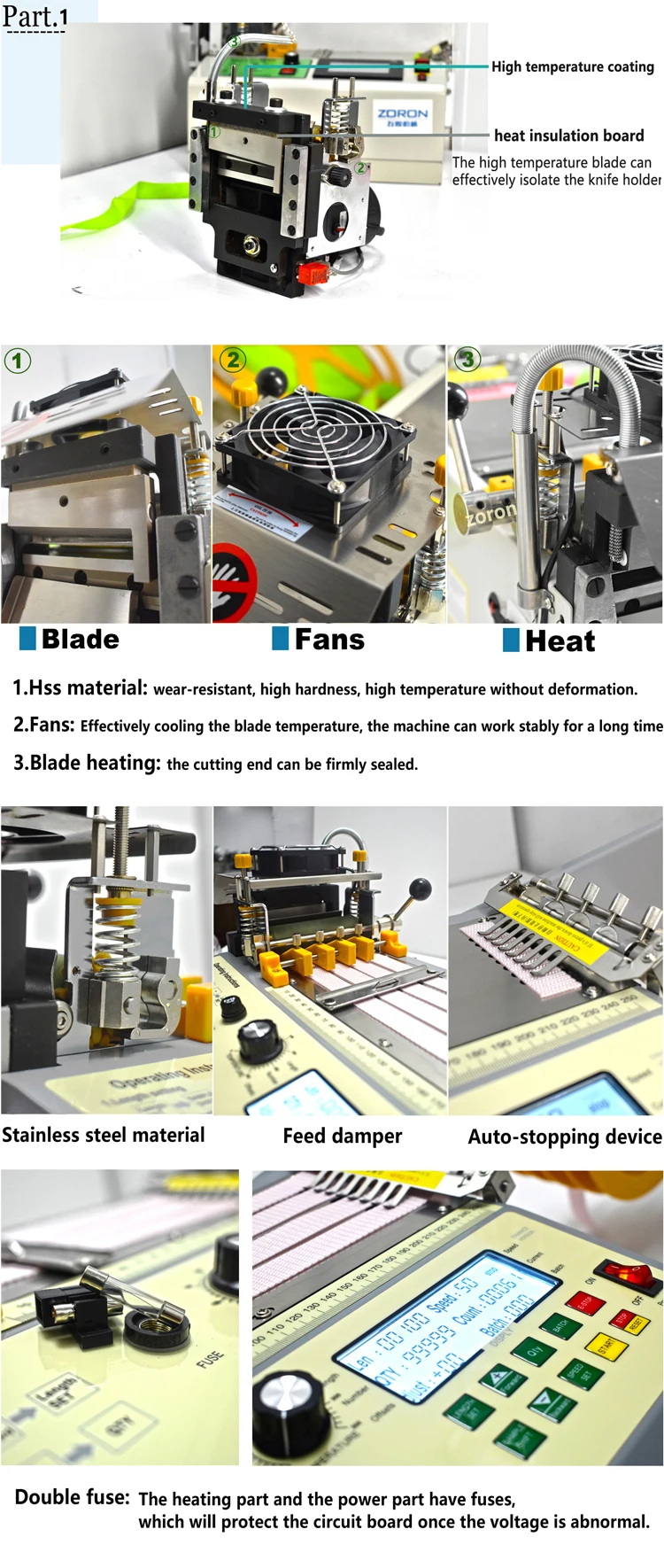 High Precision Cutting Machine for Nylon Belts & Webbing