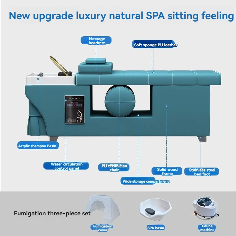 Shampoo Chairs Bowl Bed Head Spa Shampoo Bed Commercial Salon Furniture