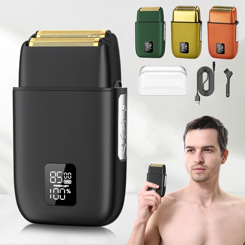 Metal Foil Shaver for Men Powerful LCD All Metal High Speed Motor ...