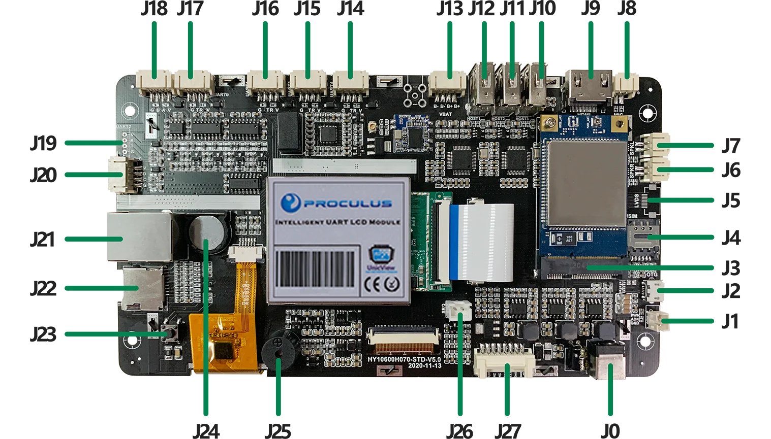 Proculus 7 Inch LCD Android Touch TFT Display Screen Panel