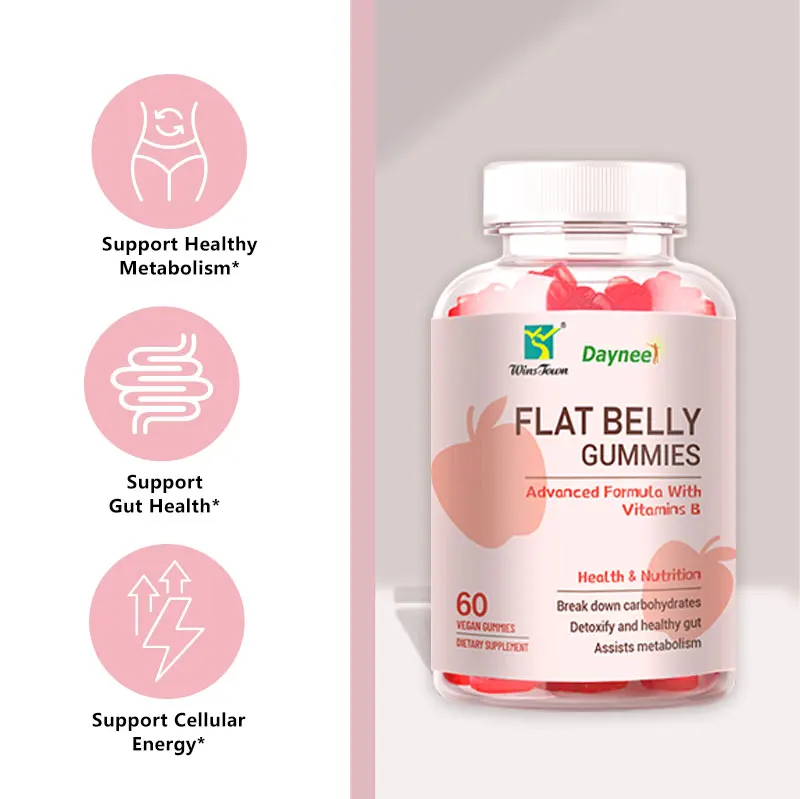 Private Brand Flat Belly Gummy Soft Candy Glowing Skinny Mult Vitamin ...