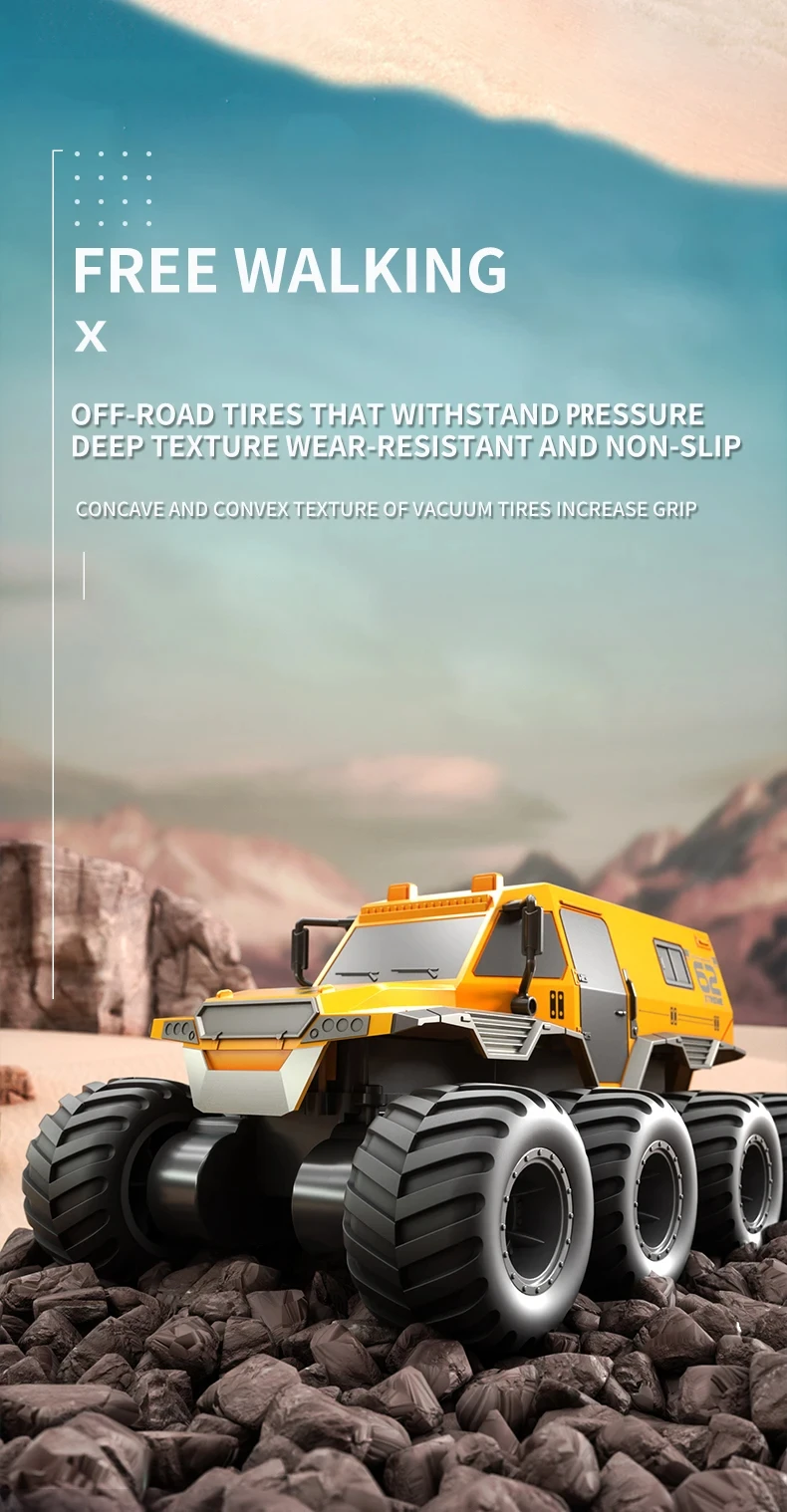 8-wheel 2in1 Flexible Drift Climbing Wheel High Power Simulation ...