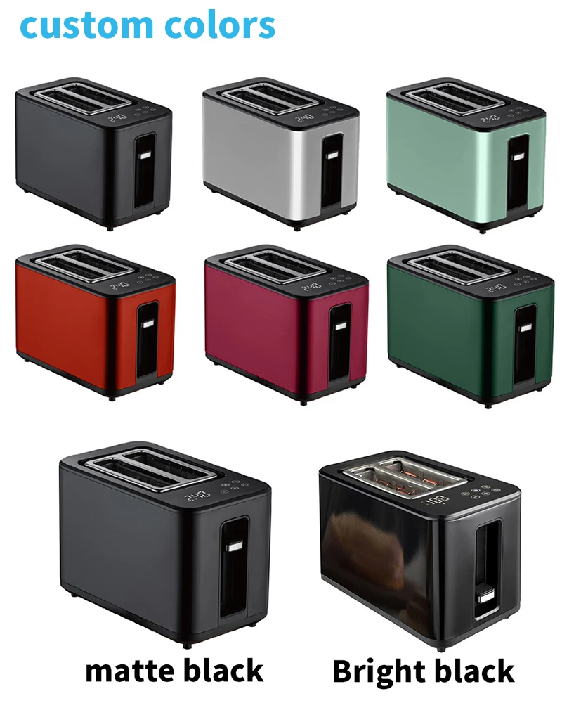 New 2 Slice Bun Bread Smart Toaster with Touch Screen LED Display