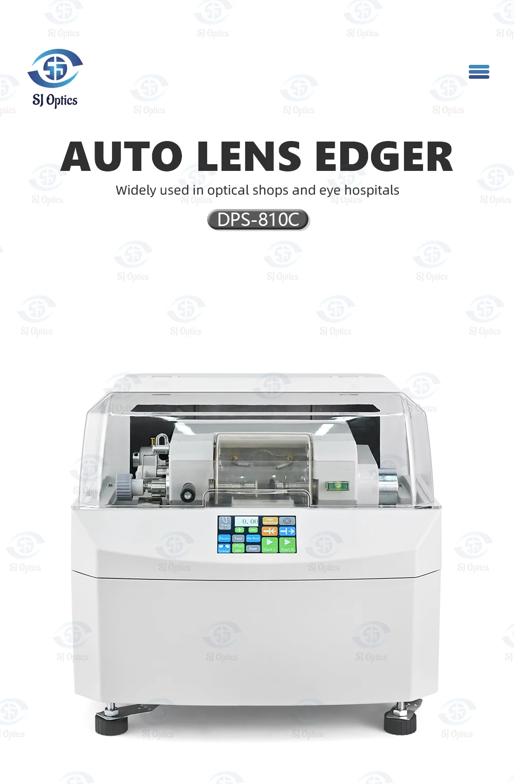 SJ Optics Optometry Equipment Lens Edger Machine Automatic DPS-810C ...
