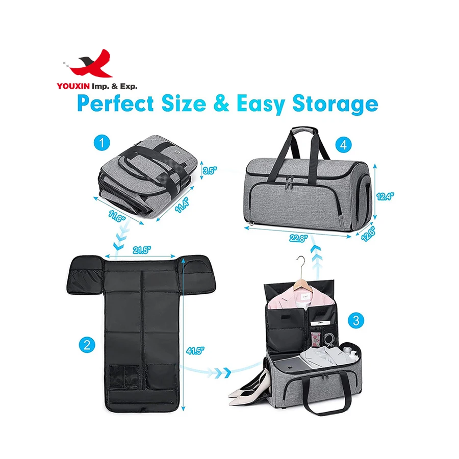 Factory Custom Multifunctional Oxford Foldable Garment Suit Bag ...