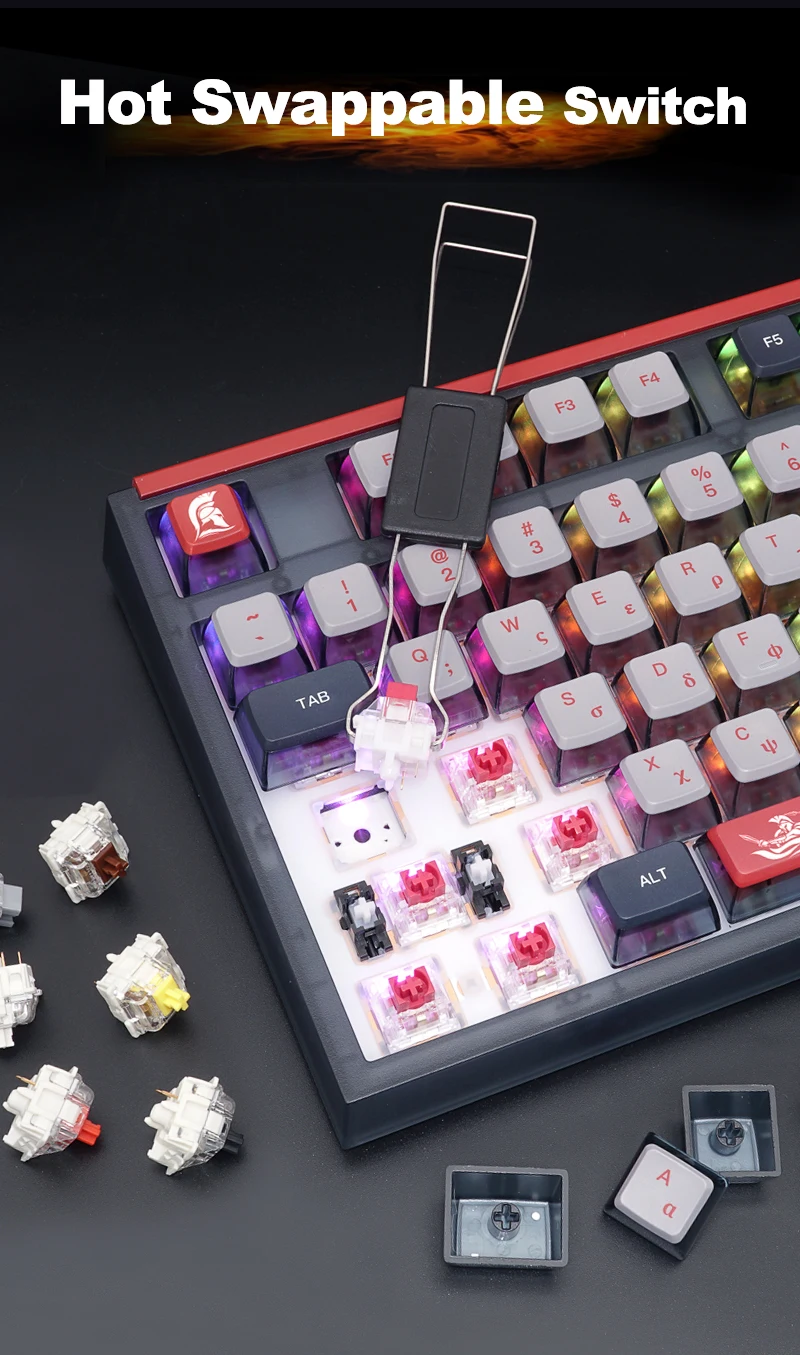 Skyloong GK87 Pro Tkl Hotswappable Mechanical Keyboard Linear Tactile ...