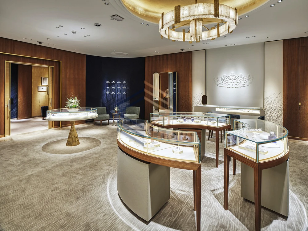Luxury Modern Jewelry Shop Interior Design Gold Shop Counters Tempered ...