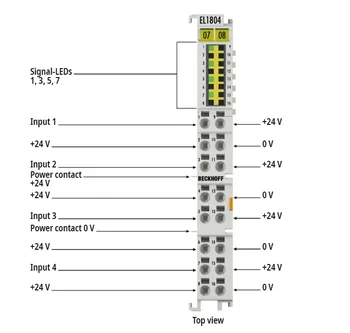 El1804 Beckhoff Ethercat Terminal,4-channel Digital Input,24 V Dc,3 Ms ...