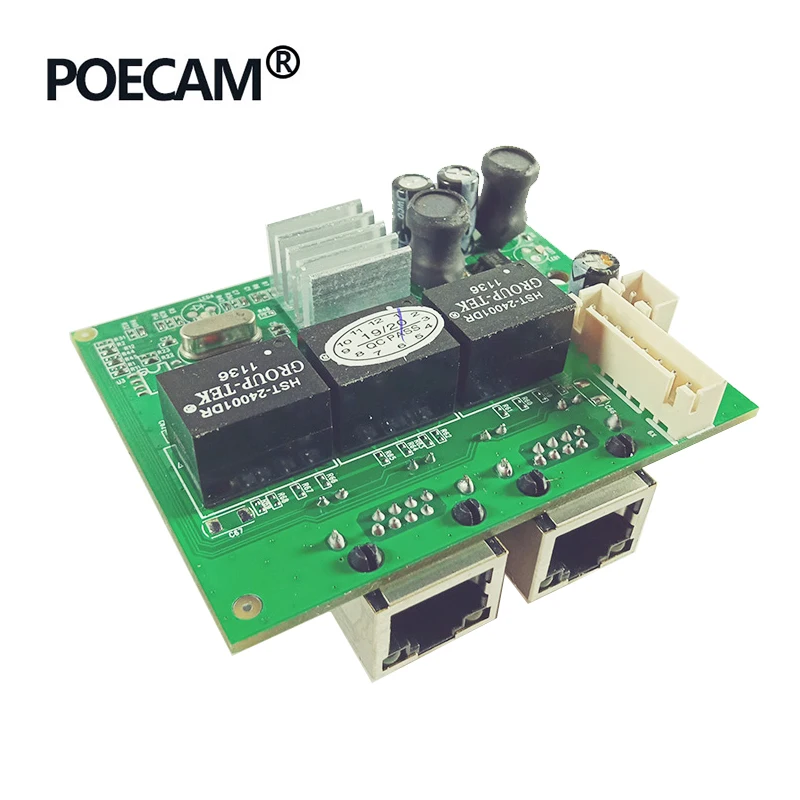 Mini 2 Port Network Switch 10/100/1000mbps Rj45 And 1* 8pin Header Port ...