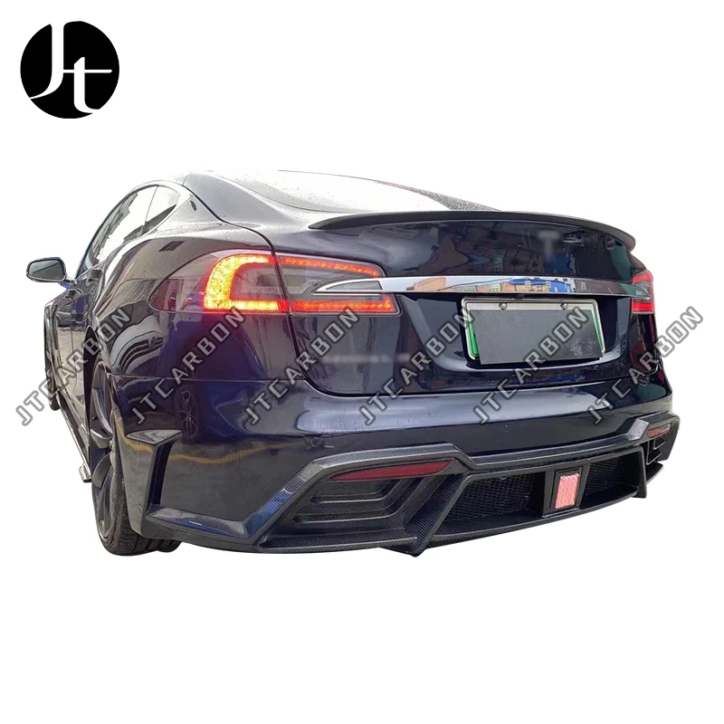 For Tesla Model S Rear Trunk Lip Spoiler Model S Carbon Fiber Rear ...