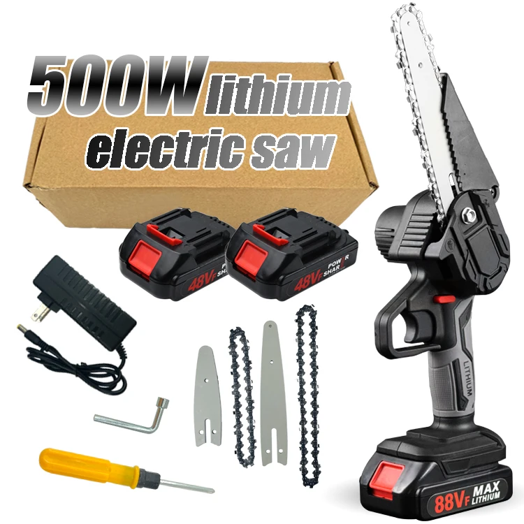 Mini Chainsaw 4-inch Cordless Power Chain Saws,Portable 18v Electric ...