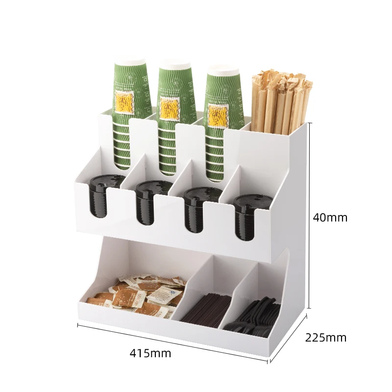 12 Compartment Bamboo Coffee Tea Organizer Station