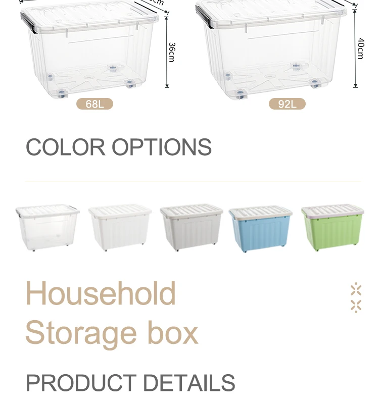 Transparent Storage Lock Boxdetachable Plastic Storage Box,Durable Open ...