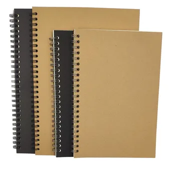 Vintage Kraft Coil Custom Sketch Notebook Custom Printed Logo Blank ...