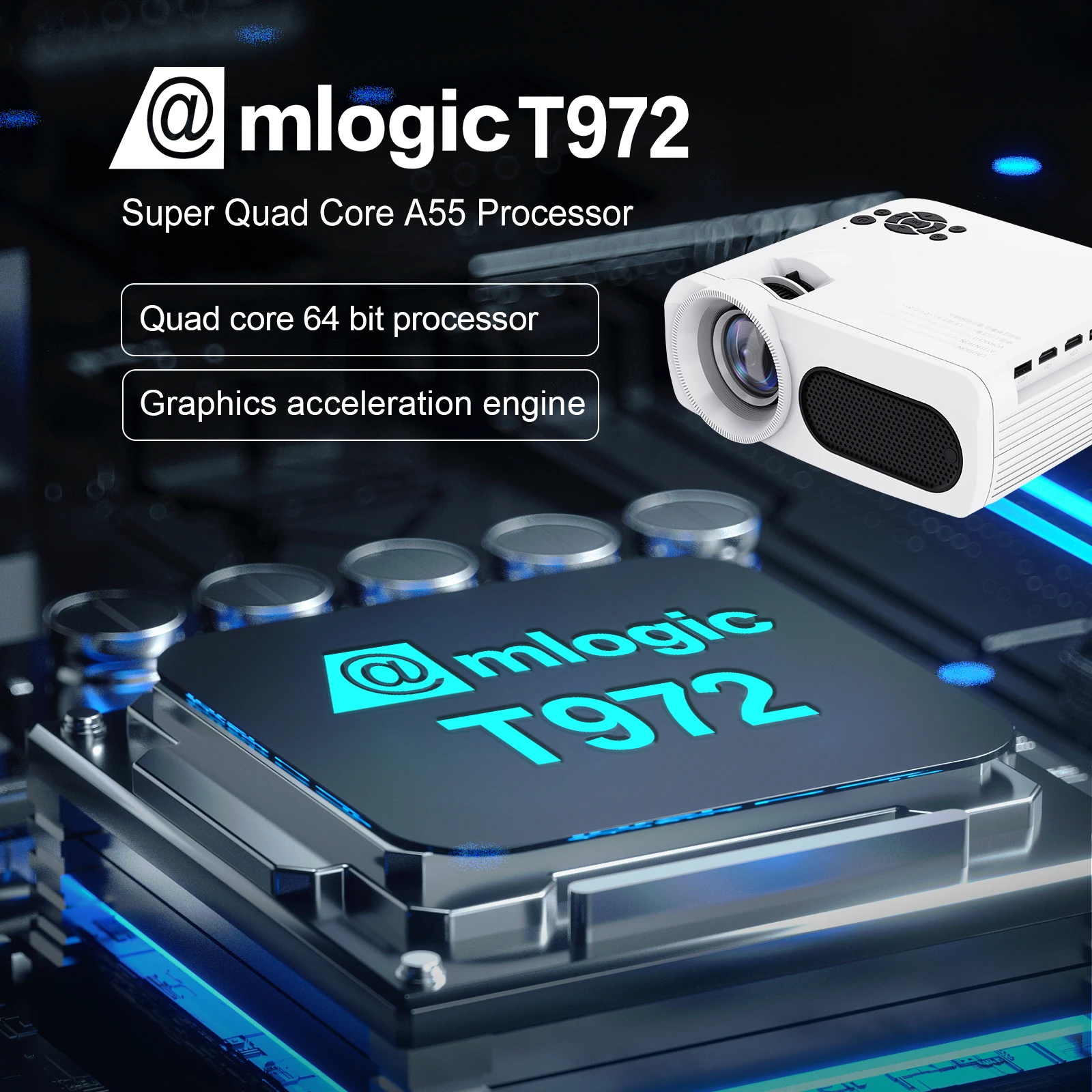 M7 Projector 4k Smart Android 9.0 Os Bt Wifi Video Beamer Full 1080p Hd ...