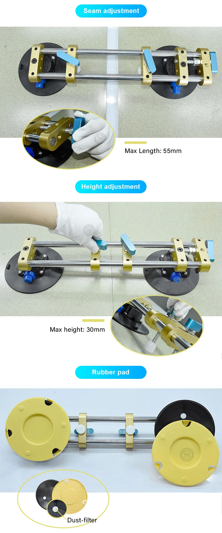 Professional Countertop Installation Tool - Seam Setter