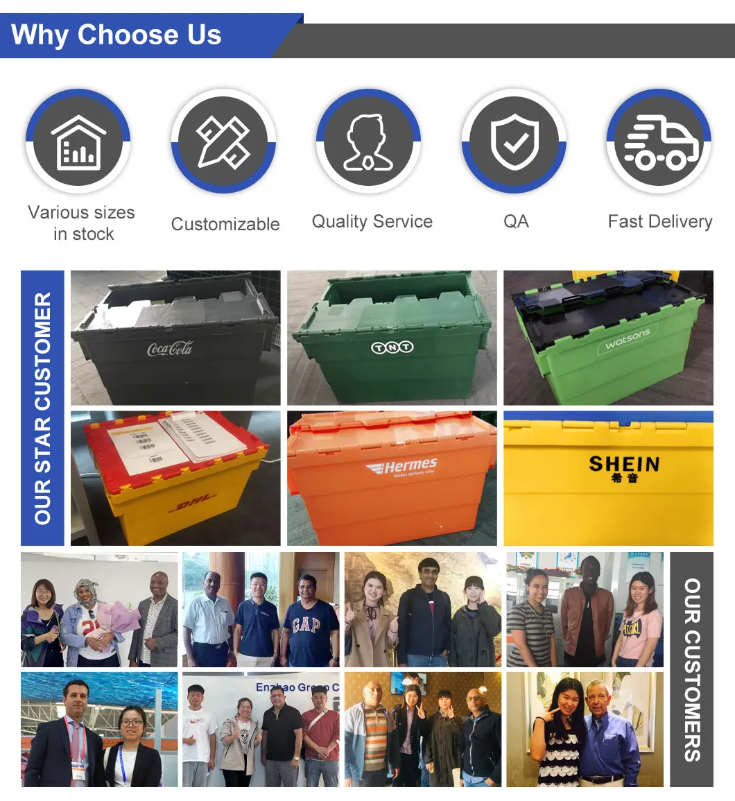 Large Stackable Plastic Crate Logistics Stackable Moving Crates And ...