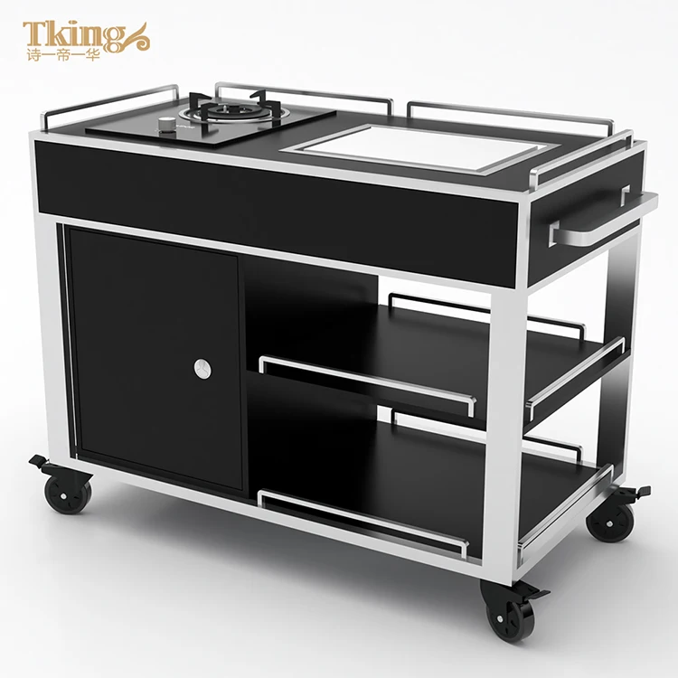 Hotel Banquet Restaurant Metal Stainless Steel Frame Hotel Food Cart ...