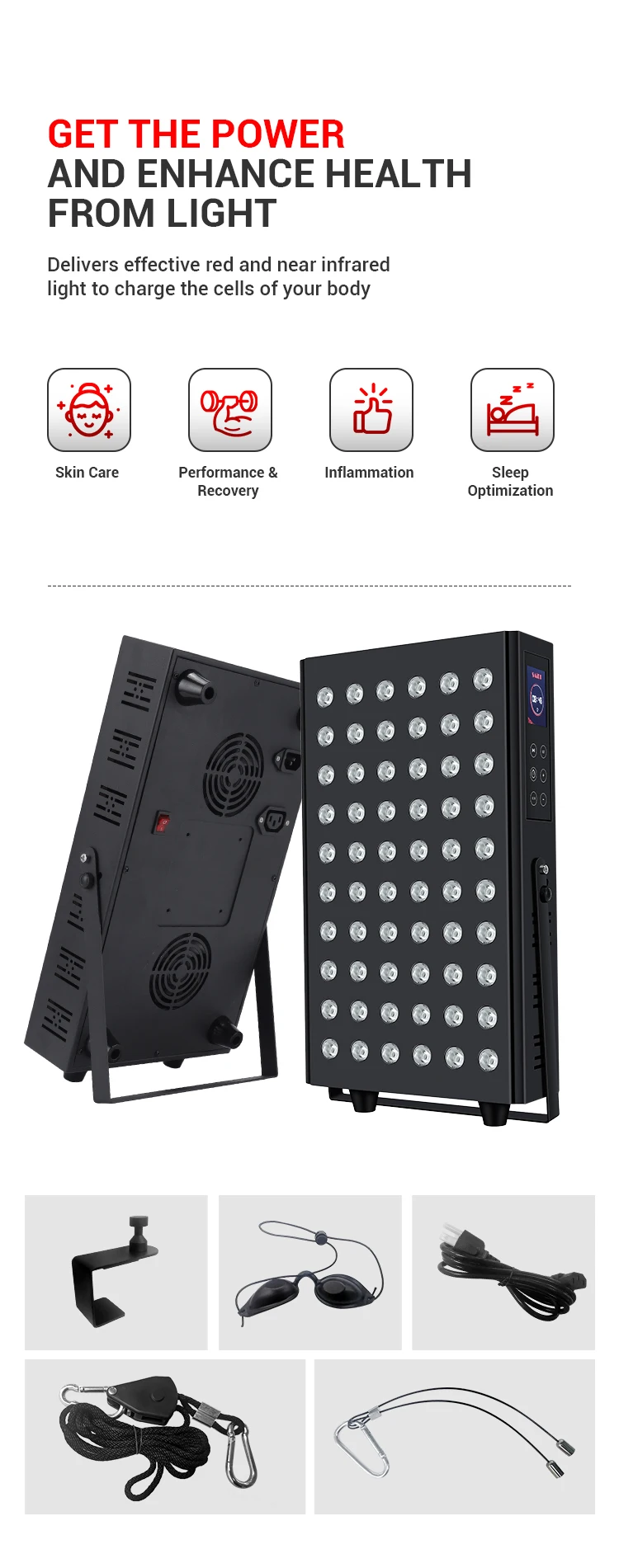 New Display Control Brightness Red Nir Timer Pdt Machine 300w Medical ...