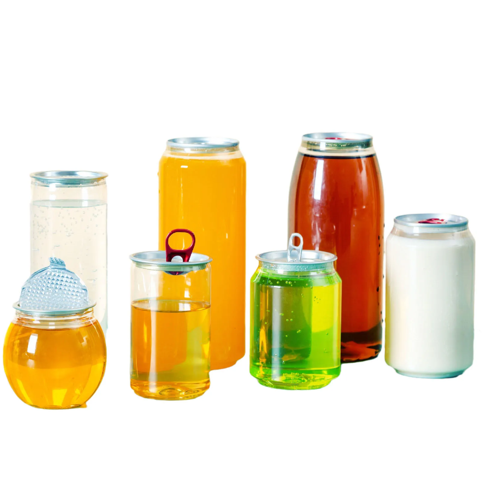 Plastic Beverage Cans - Durable, Clear, and Customizable