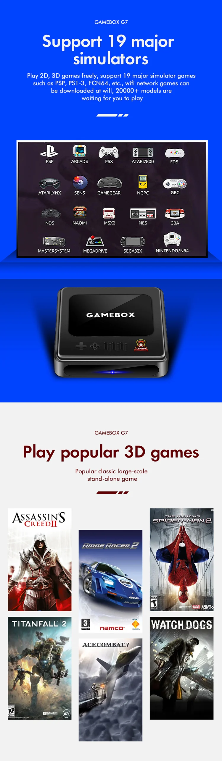 G10 Gaming Machine Gamebox Dual System Android Wireless Psp Arcade Home ...