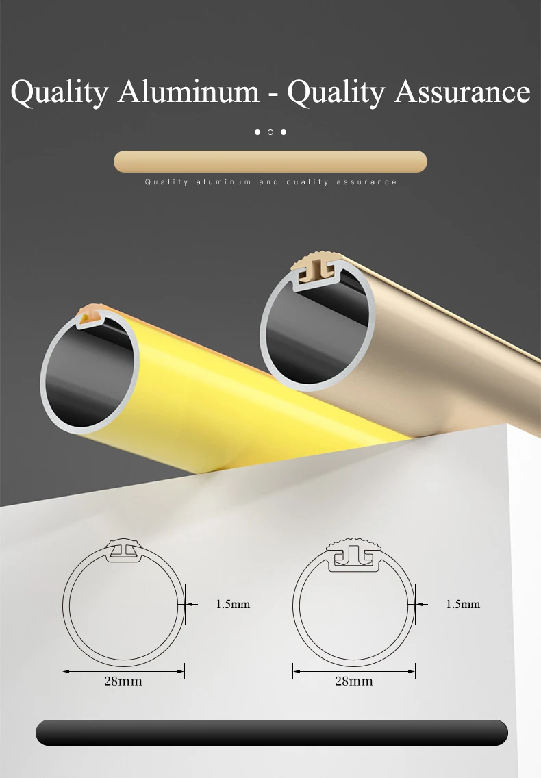 Aluminum Dual Poles Available Curtain Rods Set Accessories Poles With ...