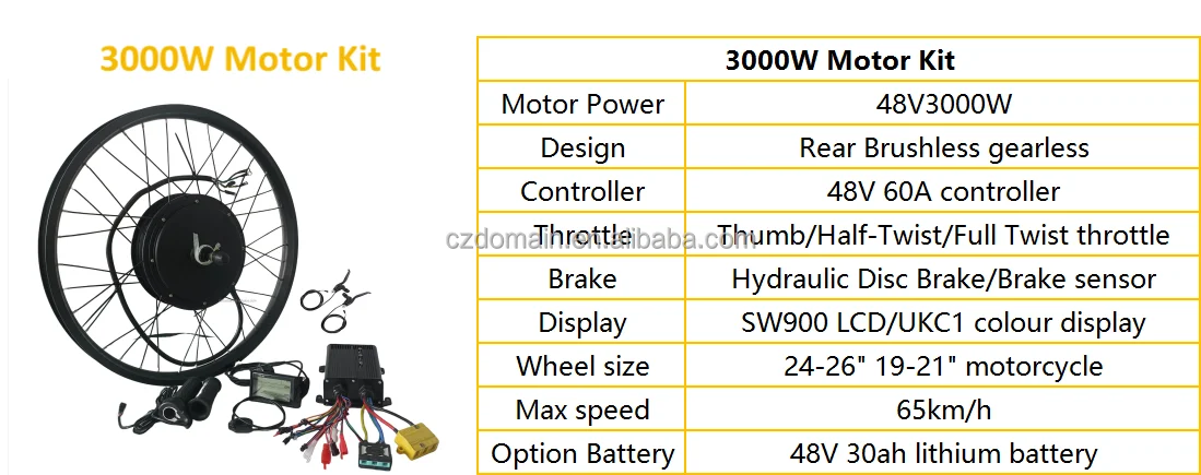 High Speed Ebike Motor Kits - 3000w to 8000w for Sale