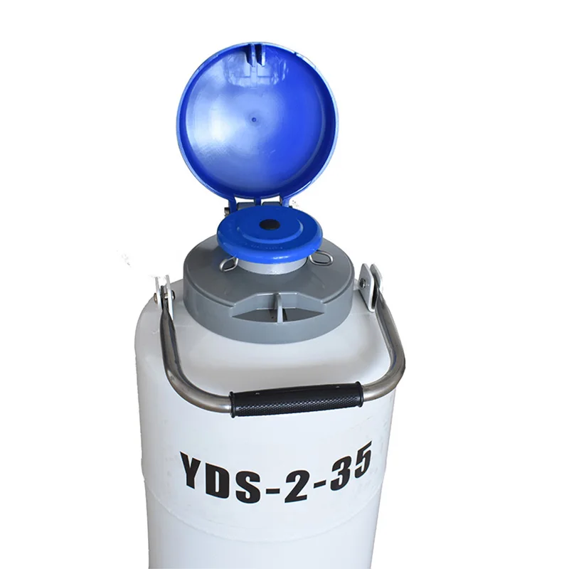 2 Liter Capacity Liquid Nitrogen Empty Holding tank with Three ...