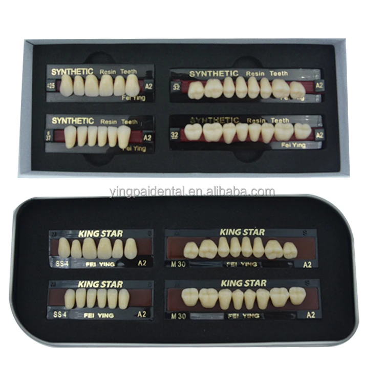 Dental Synthetic Resin Tooth Denture 3 Sets False Teeth A2 A3 Upper ...