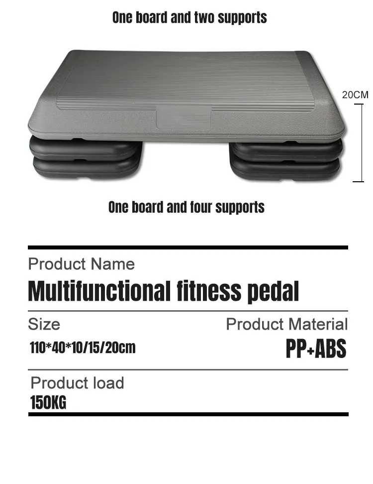 Customized 3 Levels Exercise Aerobic Stepper With Risers Non Slip ...