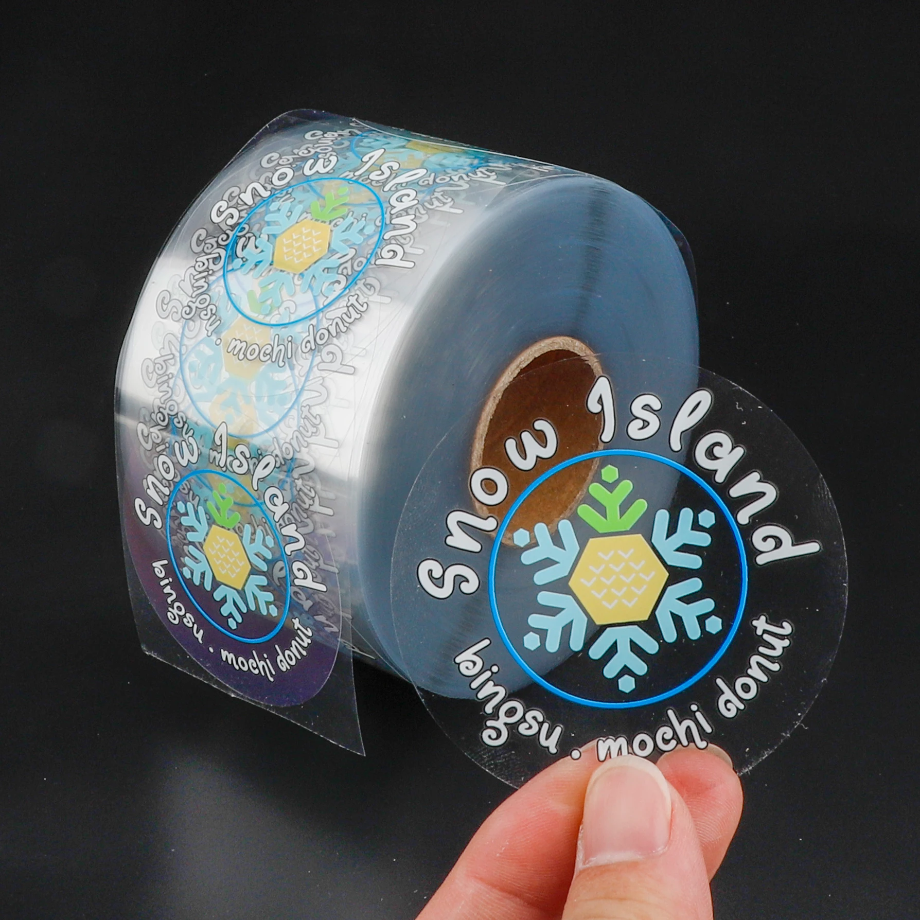 Custom Clear Label Vinyl PVC Printing Etiquette Packaging Round Sticker ...