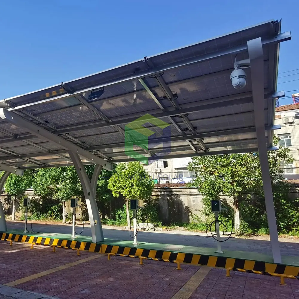 Waterproof Solar Carport Mounting System Ground Mount Solar Racking ...
