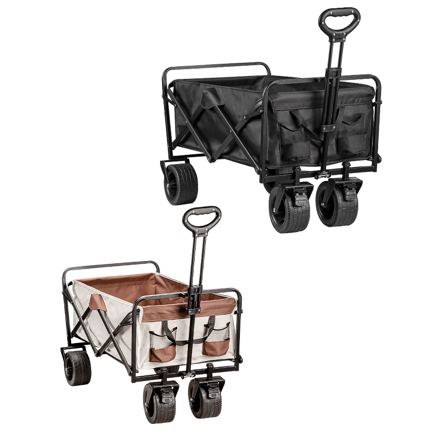 500lbs Heavy Duty Portable Collapsible Beach Cart With Big Wheels For ...