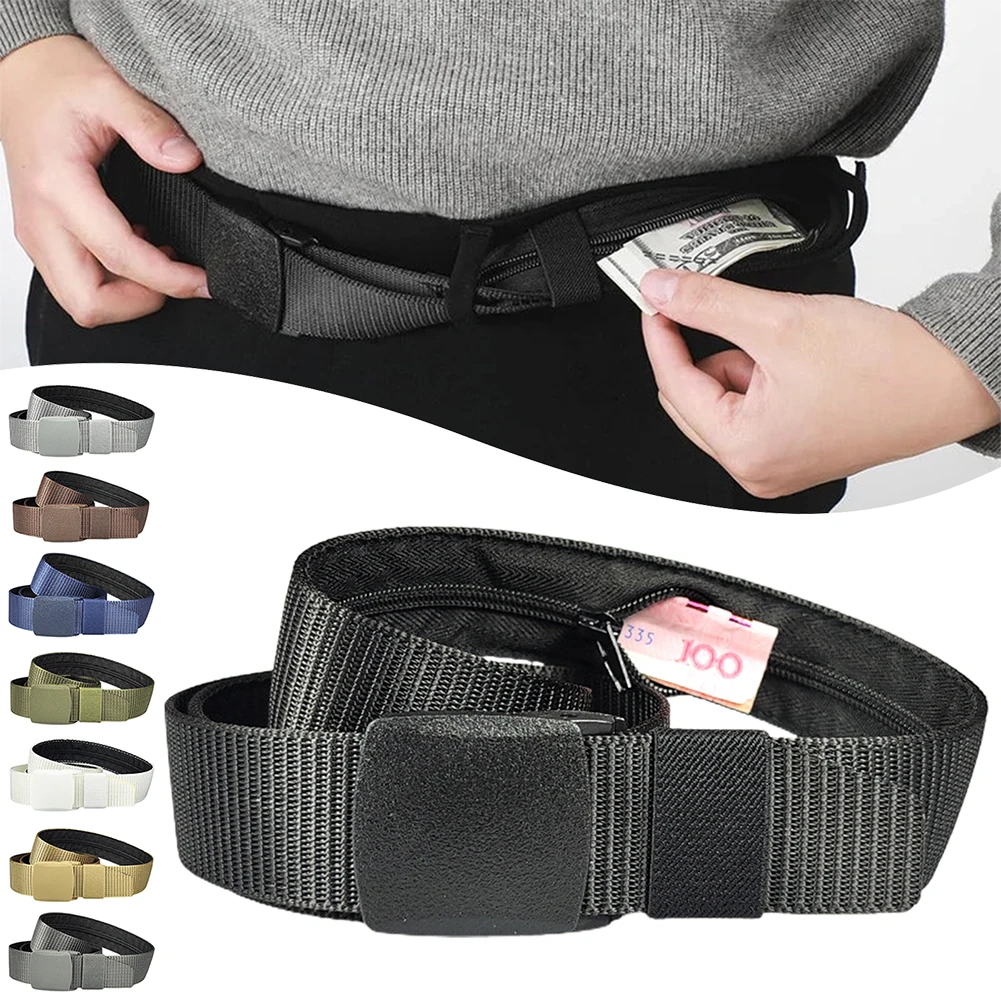 Travel Cash Anti Theft Belt Waist Bag Women Portable Hidden Money Strap ...