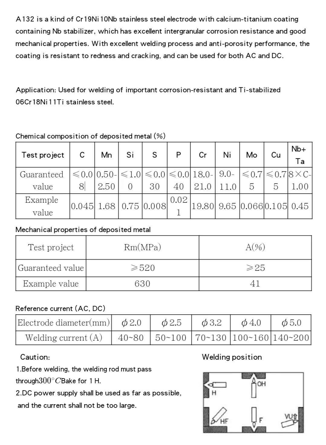 E347-16 A132mm Corrosion-Resistant Stainless Steel Welding Rod for Stainless Steel Material ...