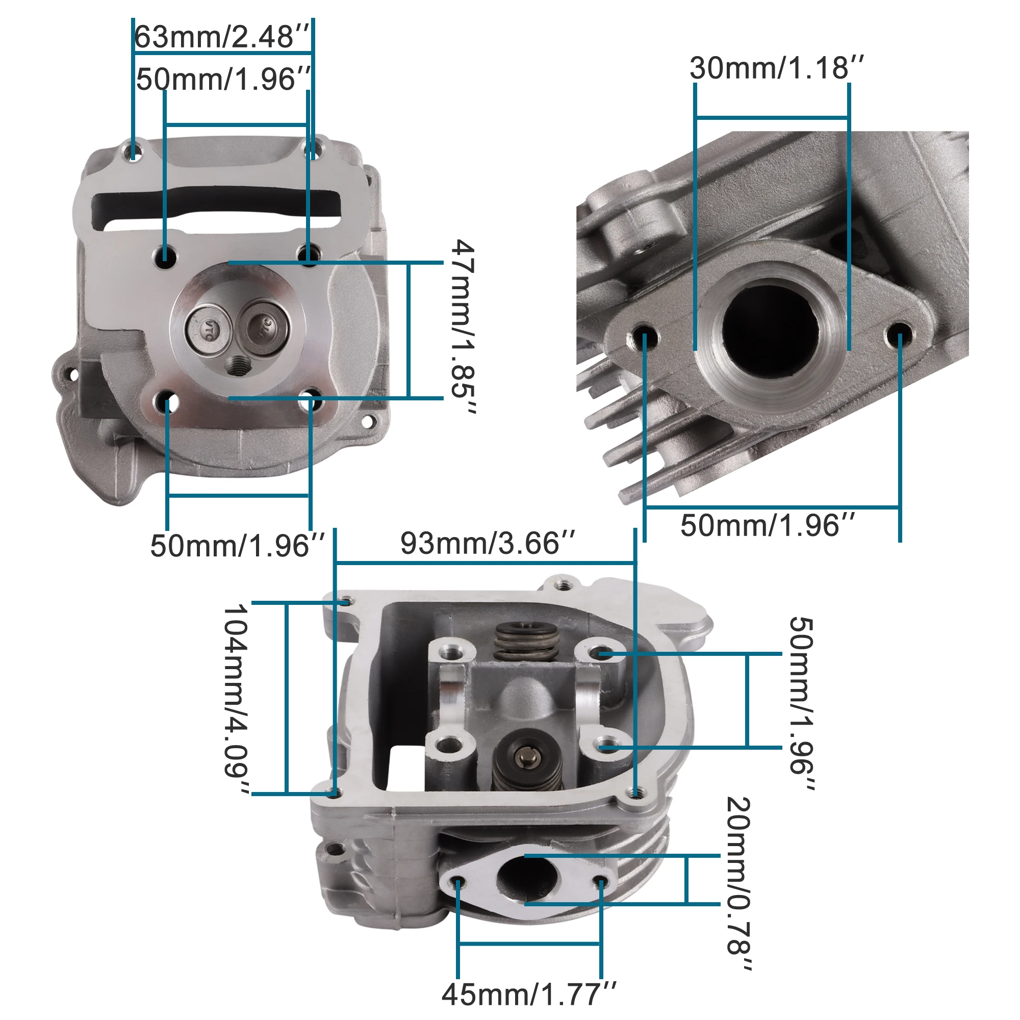 GOOFIT 47mm GY6 80cc Cylinder Kit - Big Bore for Scooters