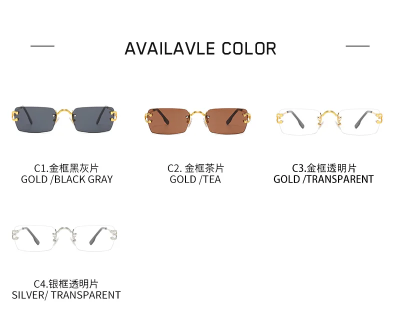 Mejores 2452233 Small Square Rimless Wooden Sunglasses 2022 New Custom ...