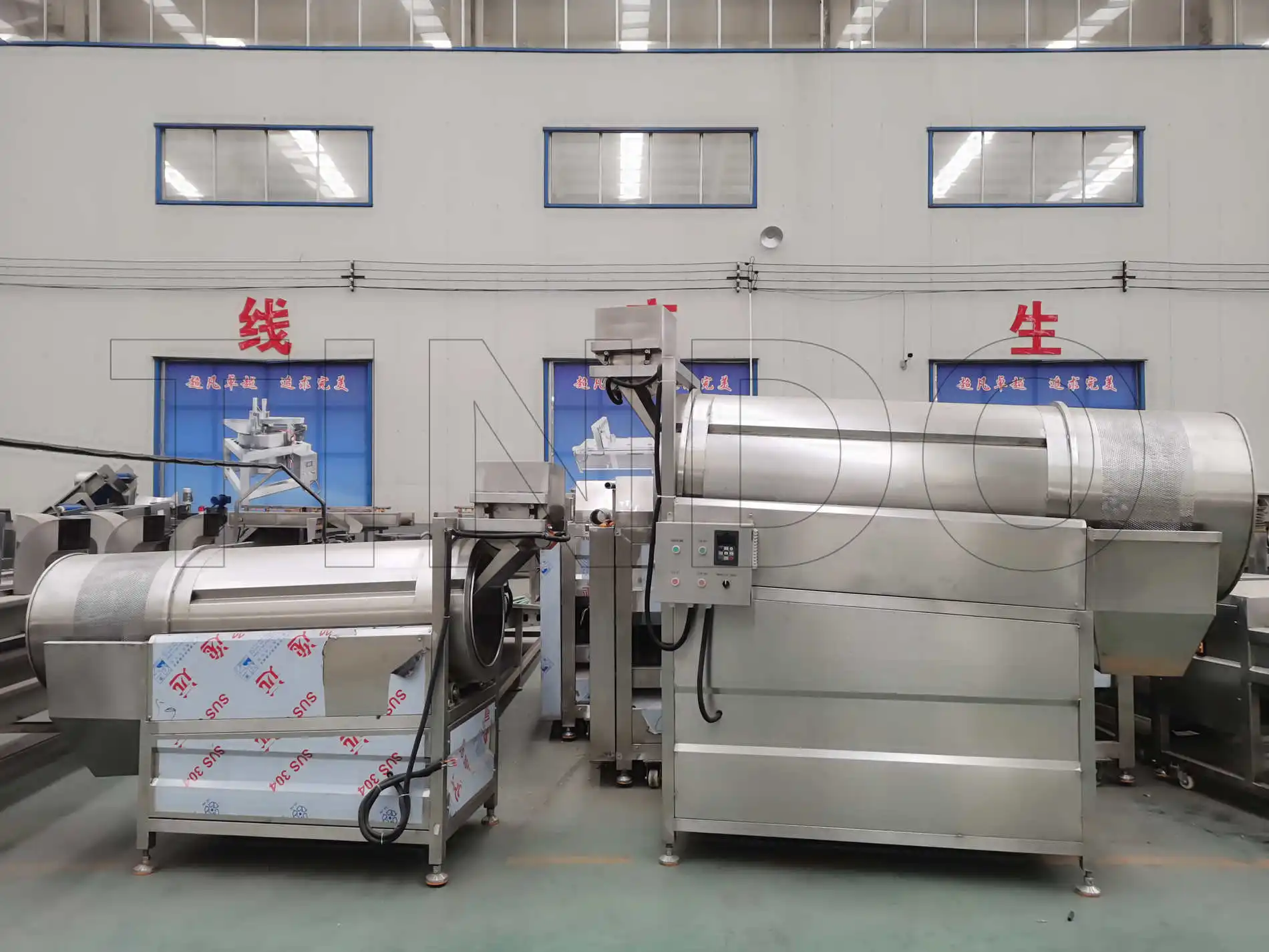 Factory Automatic Stainless Steel Snack Seasoning Drum Popcorn Chips ...