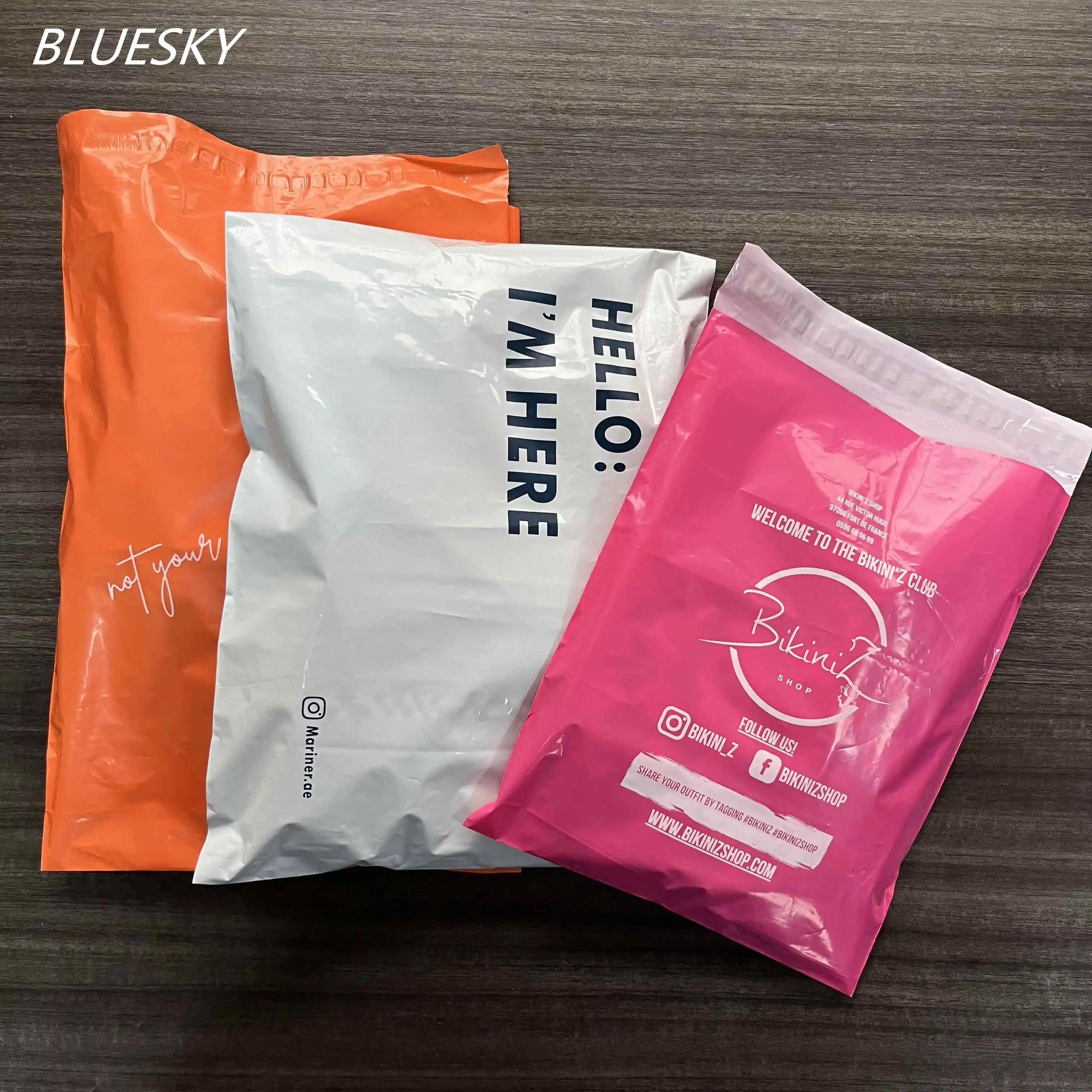 Custom Design Poly Mailer Express Mailing Pouch Orange Poly Plastic ...