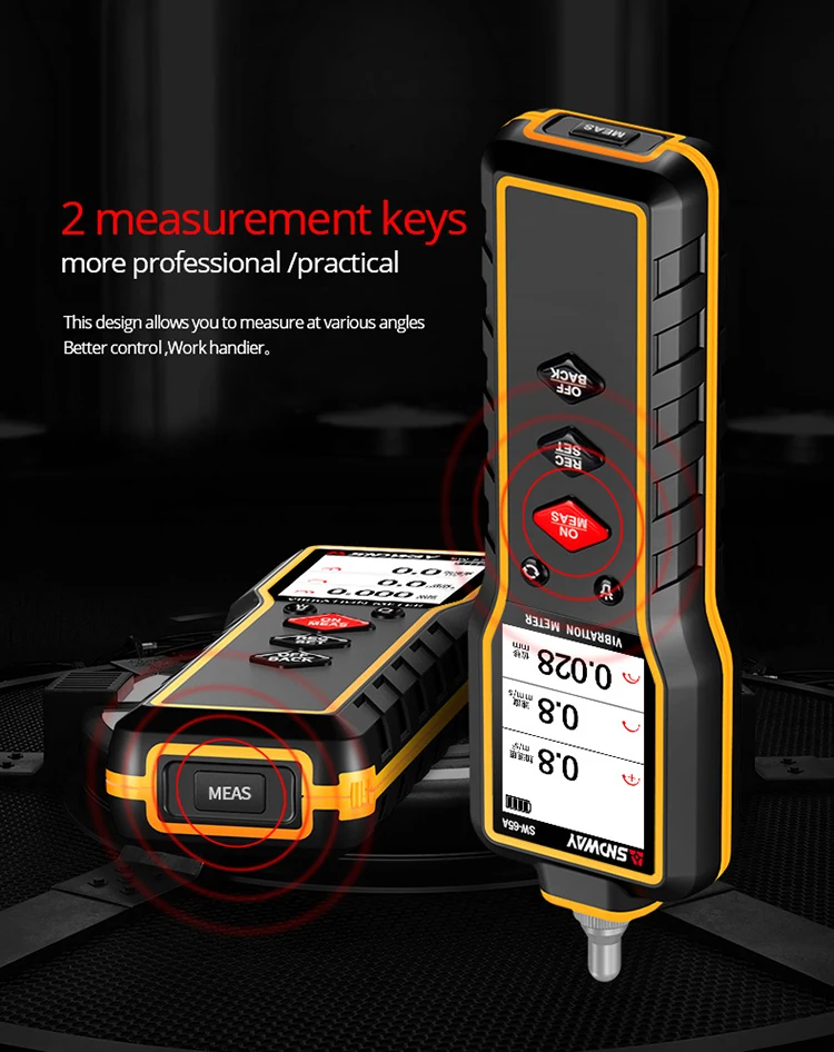 SNDWAY SW-65A Handheld Vibration Meter for Accurate Vibration Testing ...