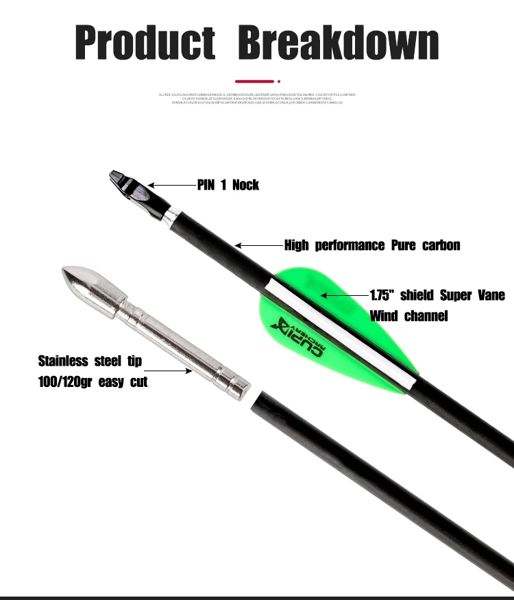 Customizable Lwano Lightweight Pure Carbon Arrows Archery Shooting ...
