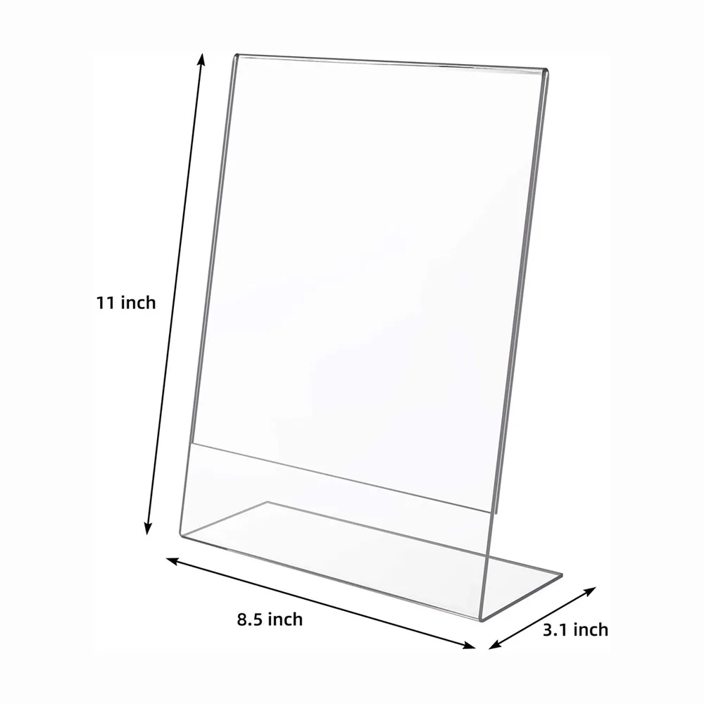 Custom Wholesale L Shape Acrylic Display Stand Sign Holder