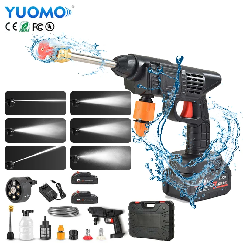 Car Washer High Pressure Portable Wash Gun 12V 24V 48V 96V Cordless ...