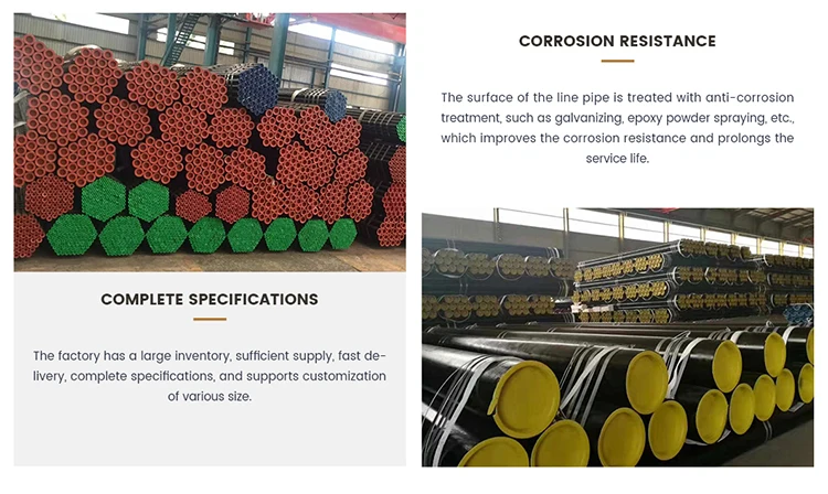 Api 5l Psl-1 Pipeline Pipe 8 Inch Sch40 Black Painting Seamless Carbon ...