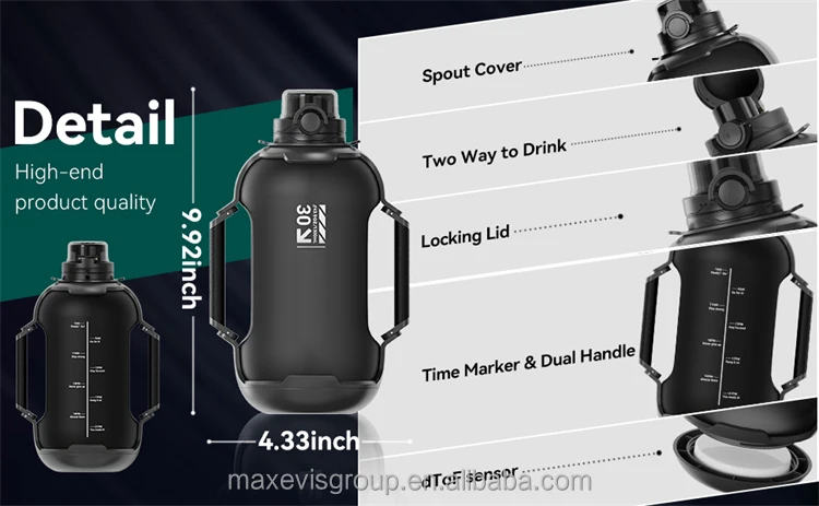 Smart Water Bottle with Hydration Reminders - BPA Free