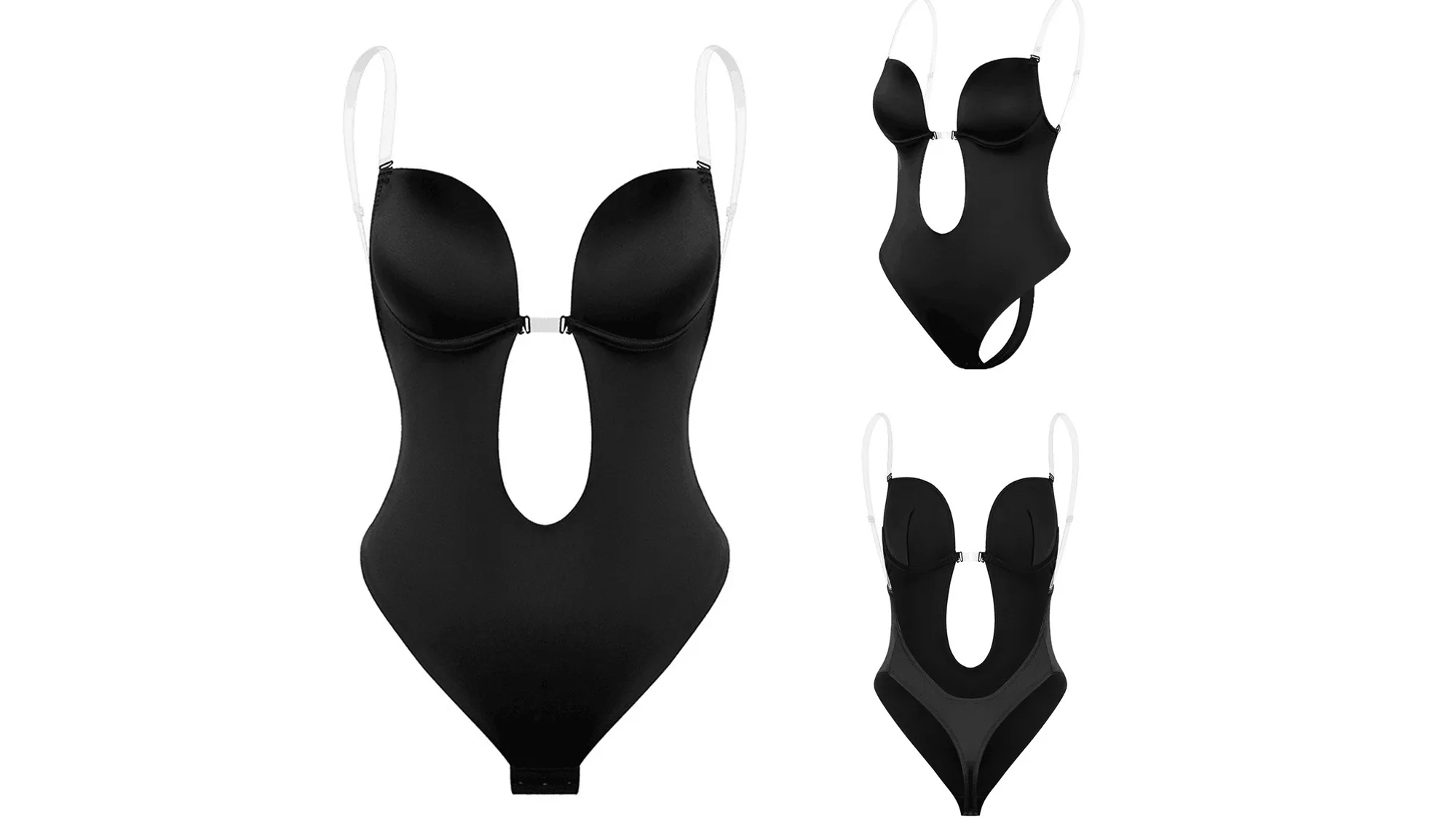 Deep V Backless Body Shaper Underwear - Buy 3 In 1 Bodysuit,Women's ...