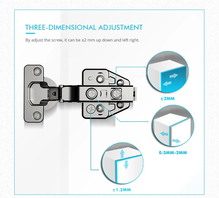 Topcent 3D Adjustable Furniture Hydraulic Soft Close