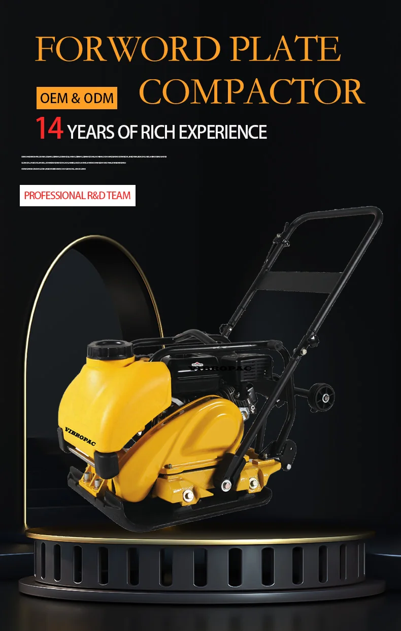 Factory Supply Portable One-way Forward Plate Compactor 90kg Soil ...