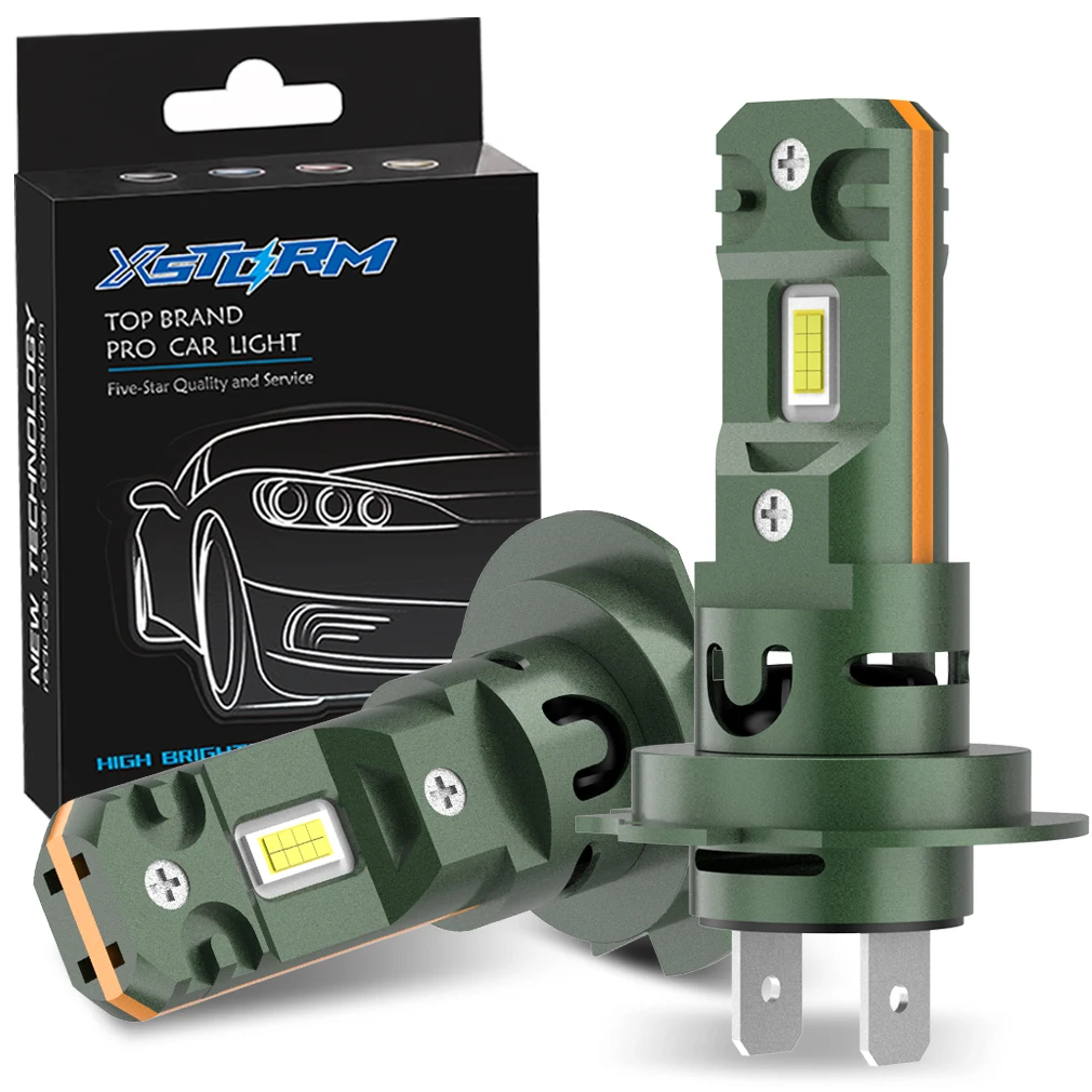 55W 3570 CSP 20000LM 6500K H7 LED Auto Headlight Mini Plug & Play Car ...