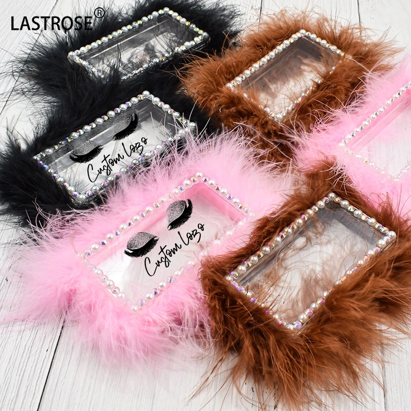Empty Lash Box Full Strip Eyelash Box Private Label Lashes Case Diamond ...